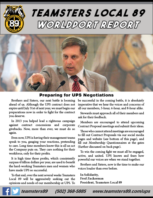 Teamsters Local 89 | UPS Division